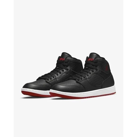 Jordan | Shoes | Air Jordan Access Ar37620 Mens Blackwhitered Leather ...